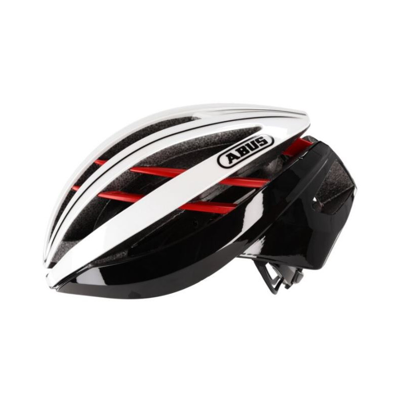 Kask Abus krt aventor biało czerwony