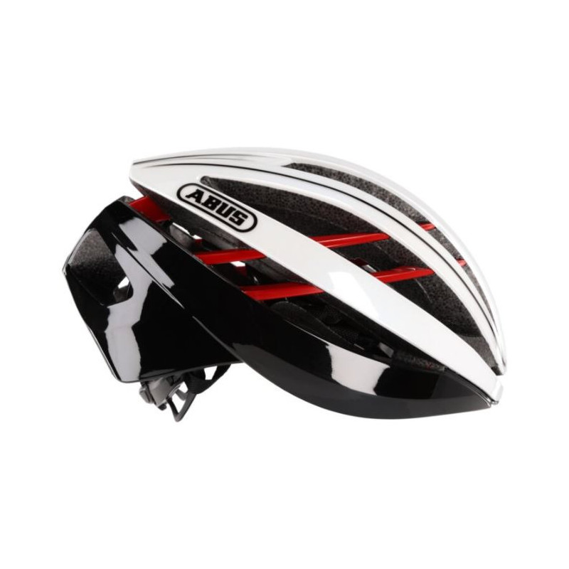 Kask Abus krt aventor biało czerwony