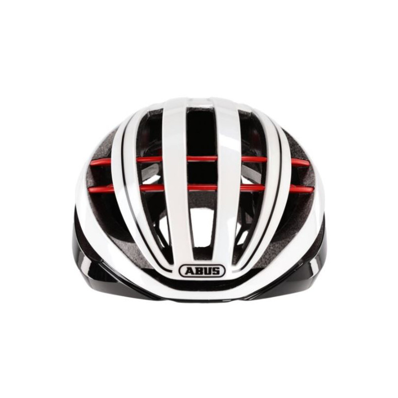 Kask Abus krt aventor biało czerwony