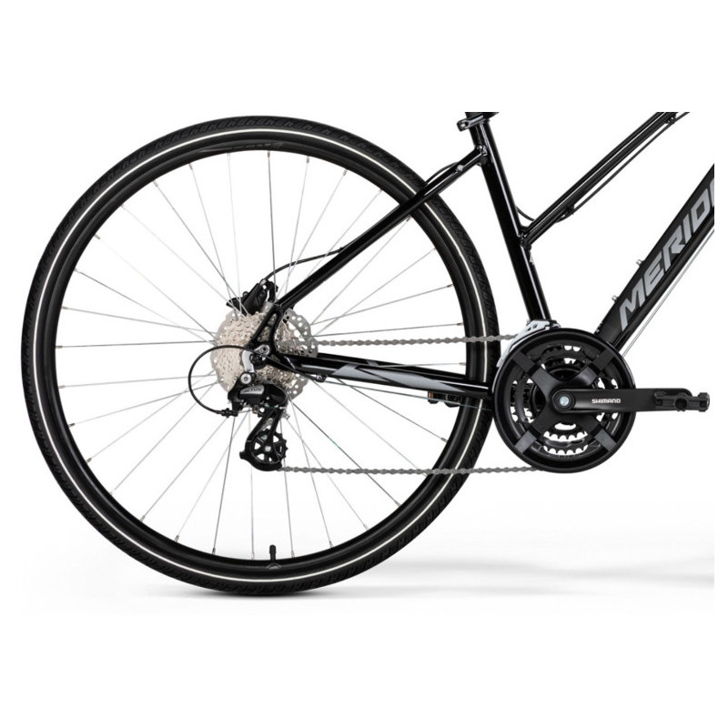 Merida Crossway 15 damski czarny połysk 2023