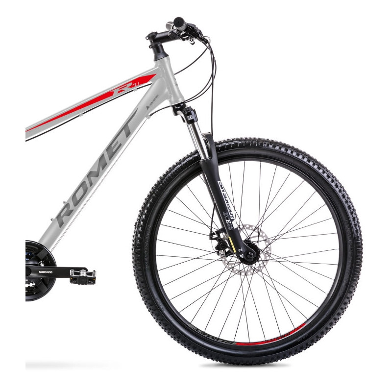 Romet Rambler R7.1 srebrny / czerwony / grafitowy 24 biegi 2022