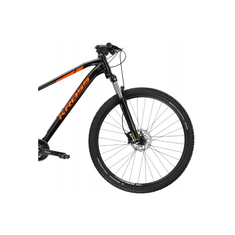 Kross Level 1.0 czarny czarny / pomarańczowy połysk pw 2024